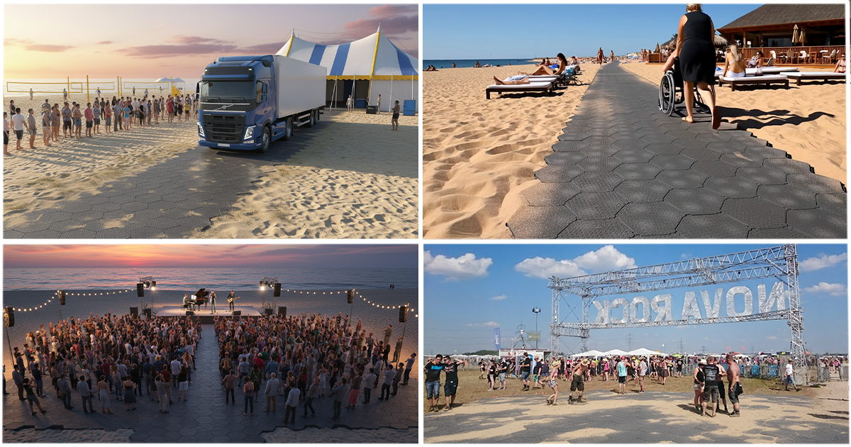 Beach Event Tiles | Sustainable Flooring for Festivals, Concerts ...